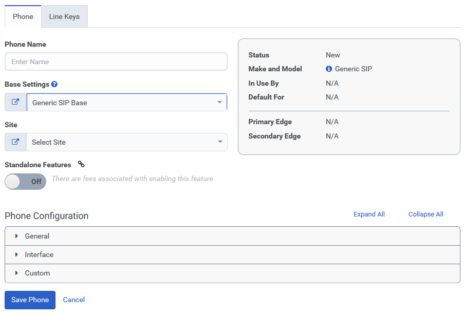 일반 SIP 전화 만들기 - Genesys Cloud Resource Center