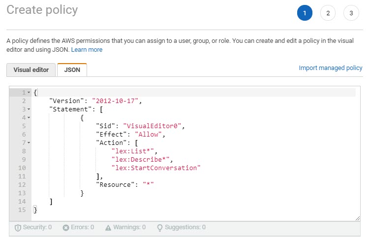 Amazon Lex V2 앱에 대한 권한으로 IAM 역할 구성 - Genesys Cloud Resource Center